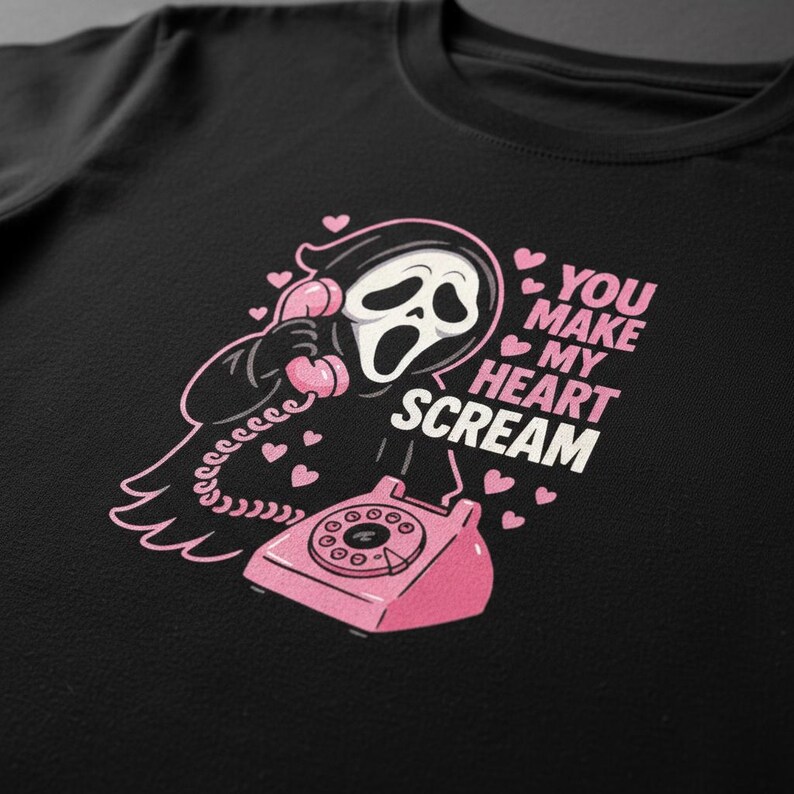 You Make My Heart Scream Shirt, Horror Valentine Tee, Scream Valentine ...