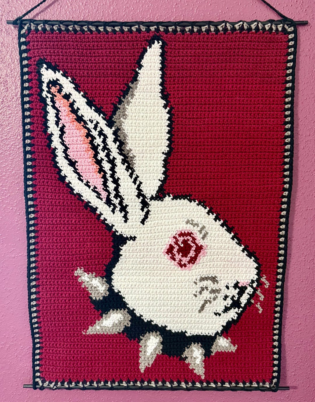 Bunny With a Spike Collar Tapestry Crochet Pattern ***INSTRUCTIONS ...