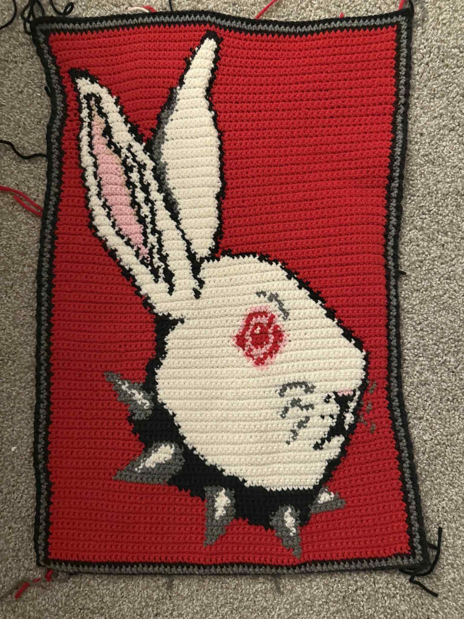 Bunny With a Spike Collar Tapestry Crochet Pattern ***INSTRUCTIONS ...