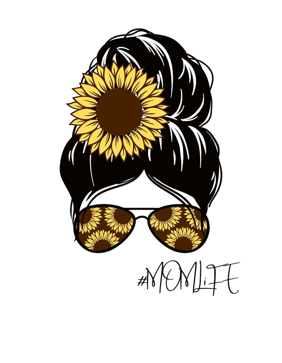 Mom Bun PNG, JPEG, SVG File. Cricut High Quality Download. - Etsy
