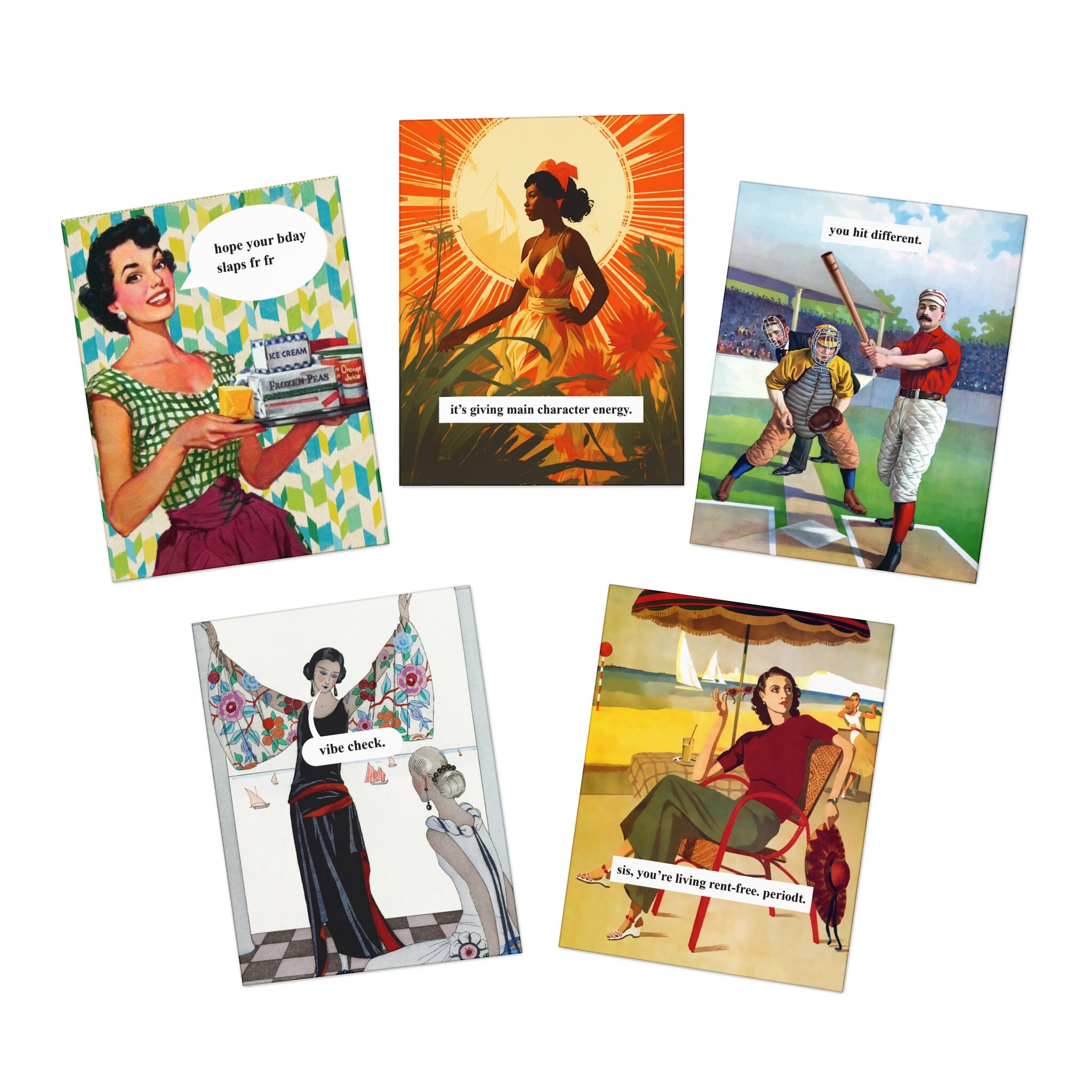 Gen-z Greeting Cards (5-pack), Funny Gen-z, Gen-z Humor, Funny Meme ...