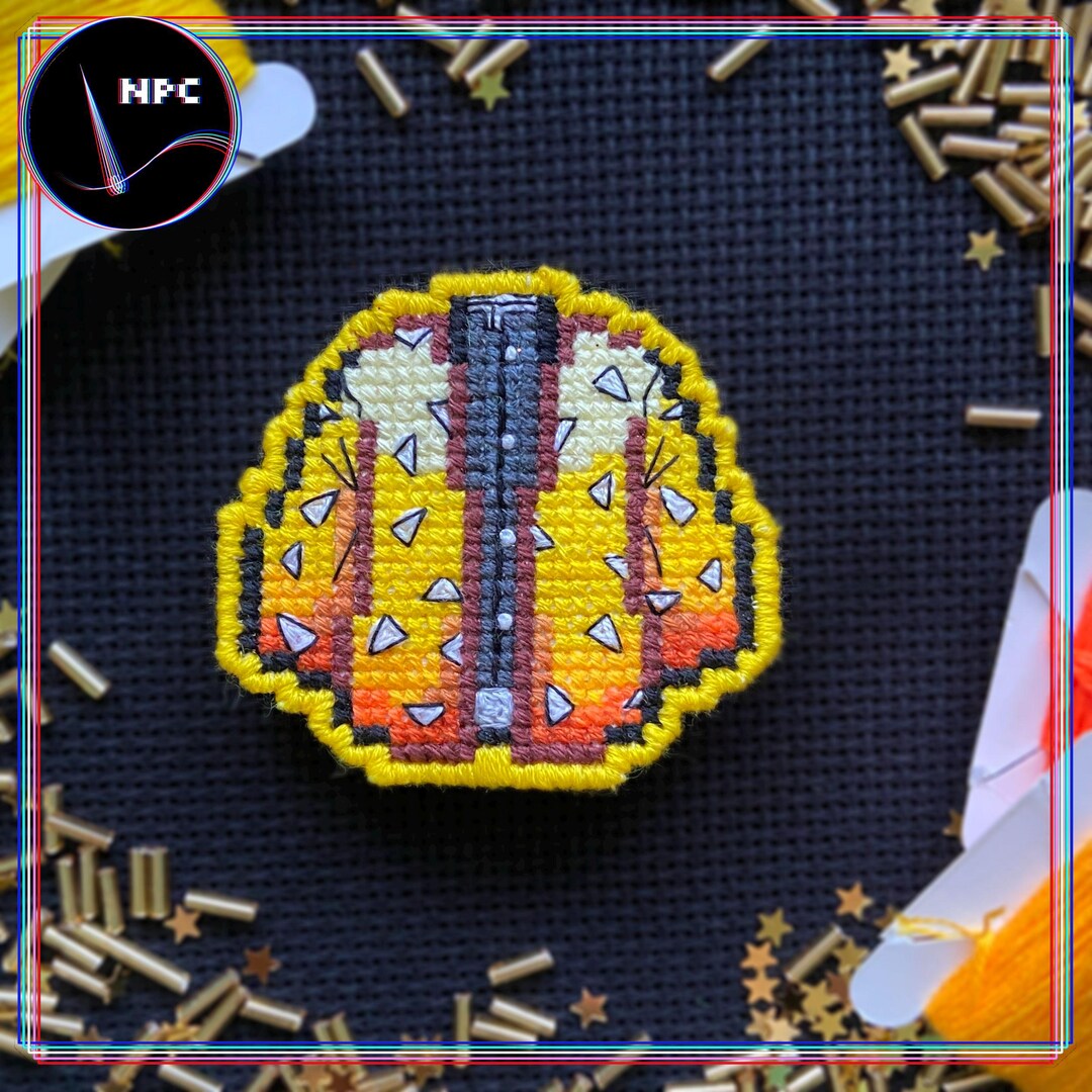 Demon Slayer Zenitsu Agatsuma Patch - Cross Stitch Patch Pattern ...