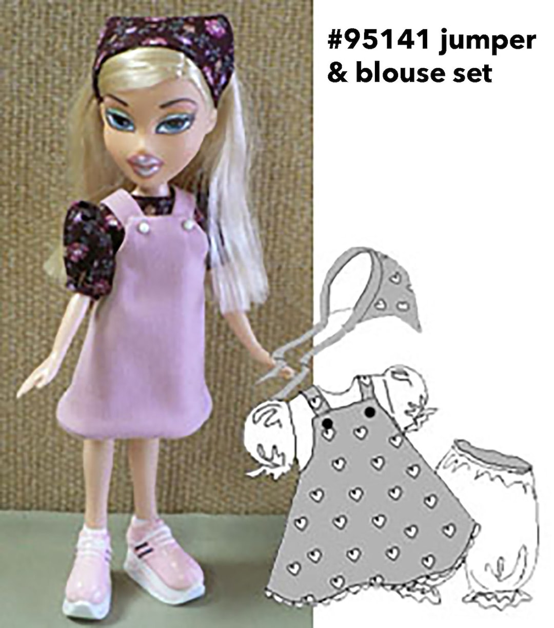 10" Bratz Patterns - Moxie Doll Pattern - Doll Clothes Pattern - Jumper ...
