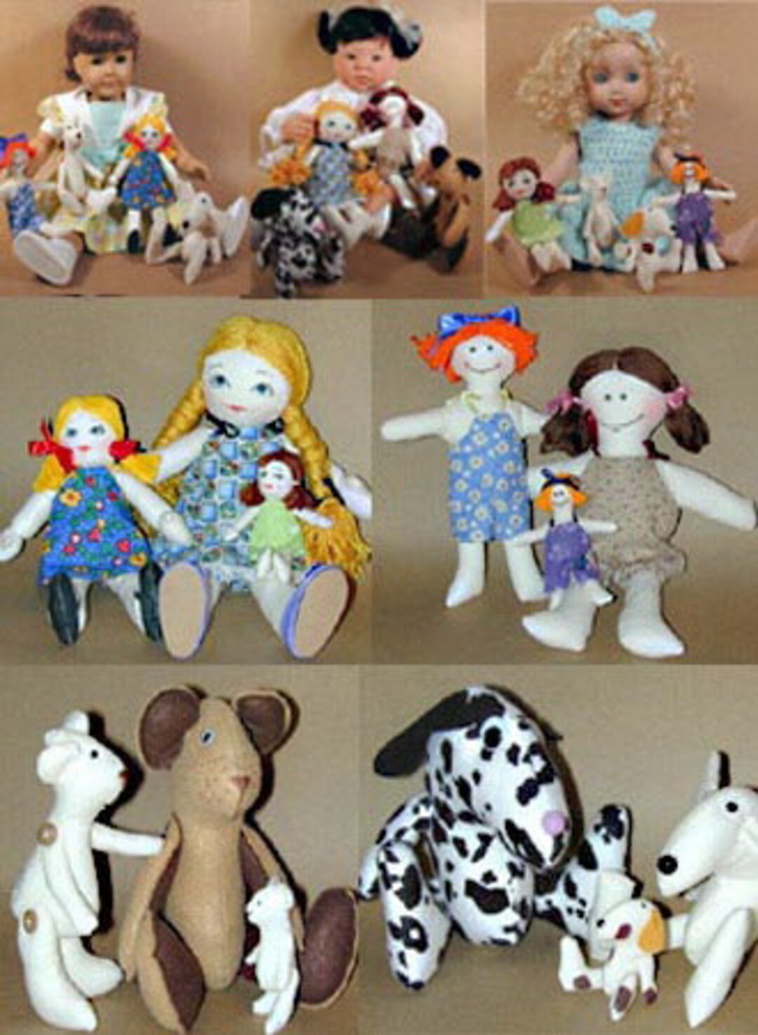 Tiny Doll Pattern Small Stuffed Animal Sewing Pattern Make Little Sewn ...