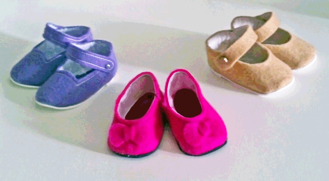 Magic Attic - Felt Shoes Sewing Pattern PDF Sized for Vinyl Body 18 ...