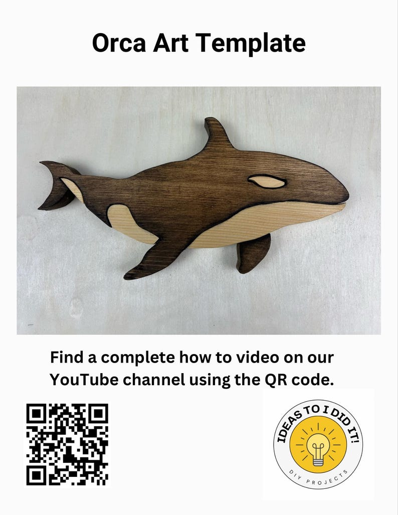 Template for Wood Art Orca Whale Wood Art Plans, Wood Wall Art Plans ...