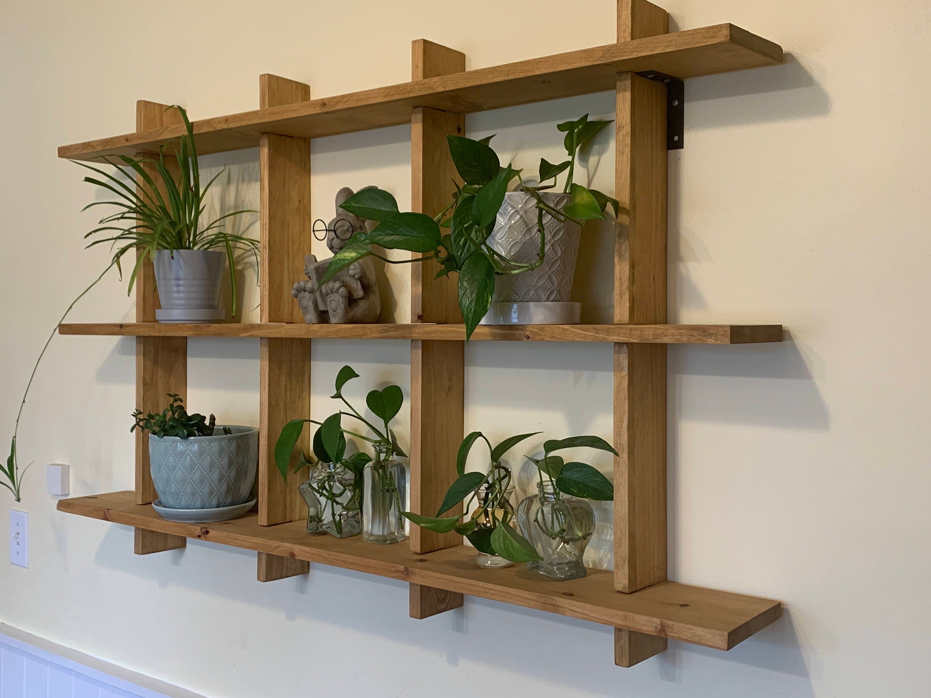 Wood Plant Shelf Plans, Wood Working Plans, DIY Wood Shelf Build Plans ...
