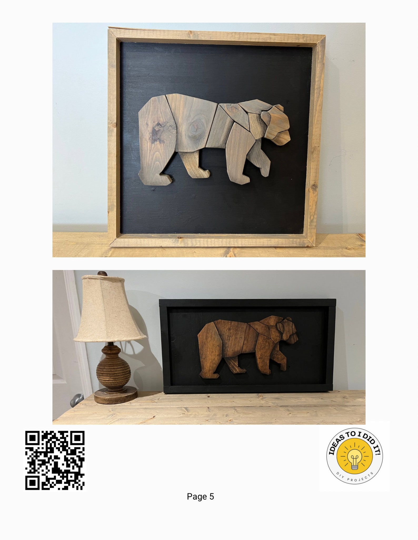 Template for Wood Art Bear Wood Art Plans, Wood Wall Art Plans, DIY ...
