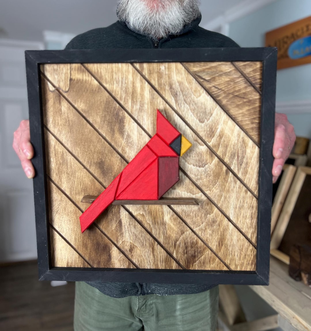 Template for Wood Art Cardinal Wood Art Plans, Wood Wall Art Plans, DIY ...