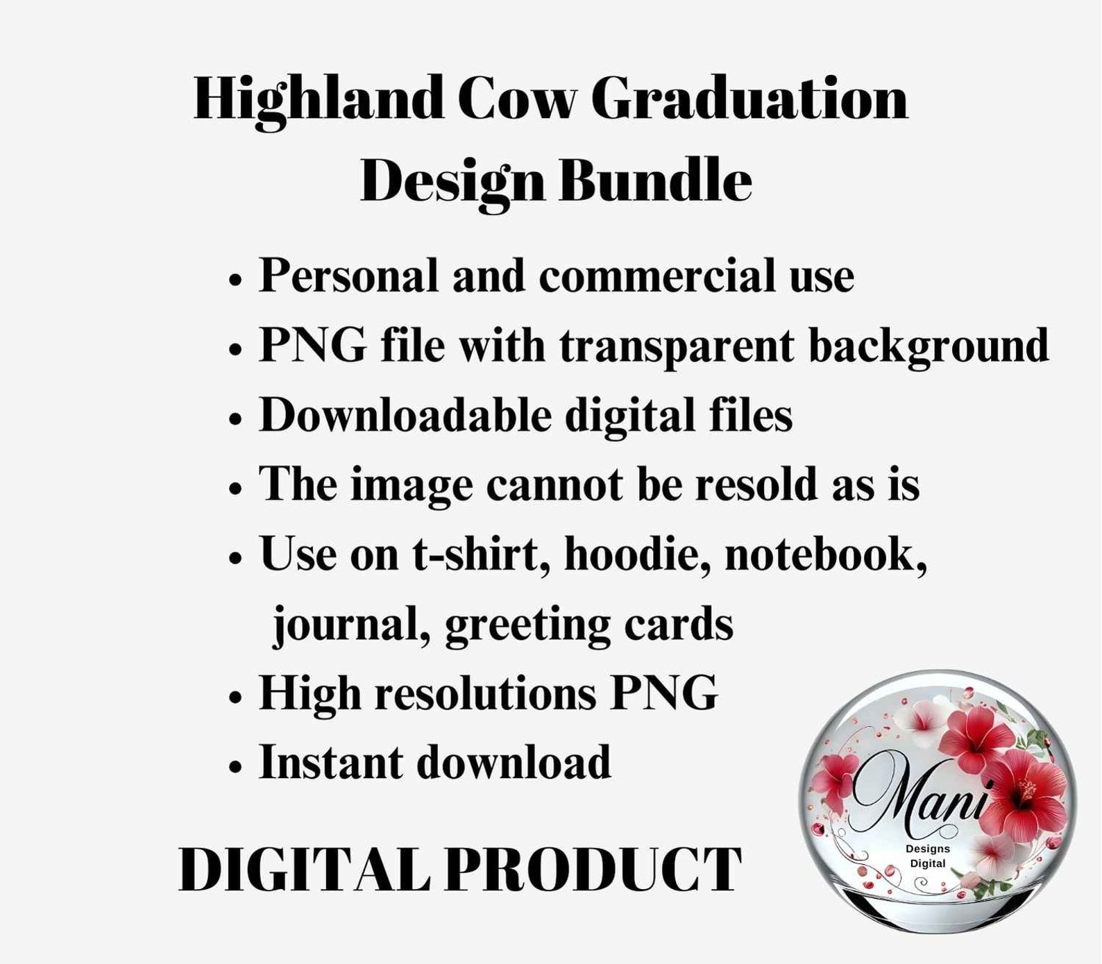 Highland Cow Graduation | Animal in Cap and Gown | Graduation Season - Etsy