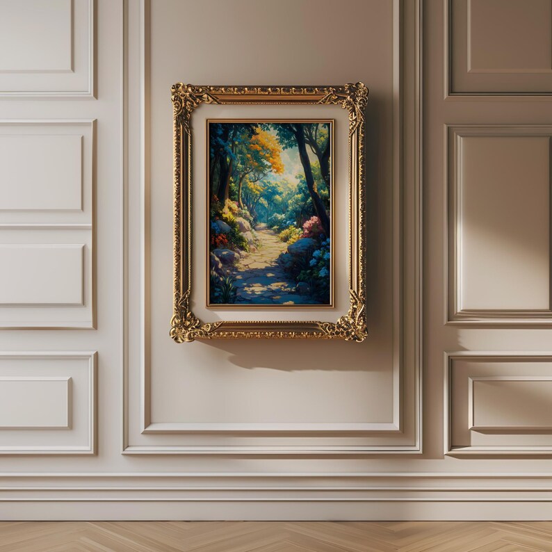 Fantasy Forest Wall Art Printable, Enchanted Path Digital Download ...