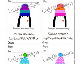 Happy Mail Swap Insert Tag/swap/wish/rak/prize Digital Download - Etsy