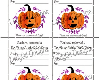 Happy Mail Swap Insert Tag/swap/wish/rak/prize Digital Download - Etsy