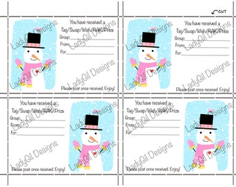 Happy Mail Swap Insert Tag/swap/wish/rak/prize/but First, Tea Digital ...