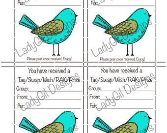 Happy Mail Swap Insert Tag | Coffee | Swap | Wish | RAK | Prize ...