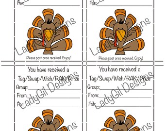 Happy Mail Swap Insert | Tag Insert | Wish | RAK | Prize | Lemon Tag ...