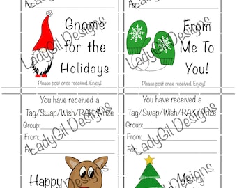 Happy Mail Swap Insert Tag/swap/wish/rak/prize Digital Download - Etsy