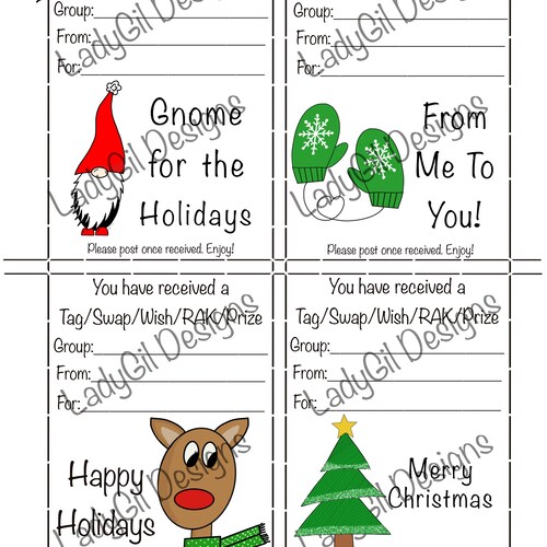 Happy Mail Swap Insert Tag/swap/wish/rak/prize Digital - Etsy