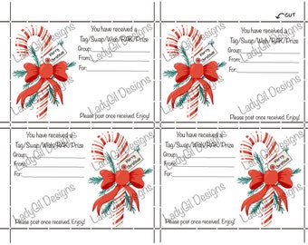 Happy Mail Swap Insert Tag Insert Wish RAK Prize Lemon Tag Insert ...