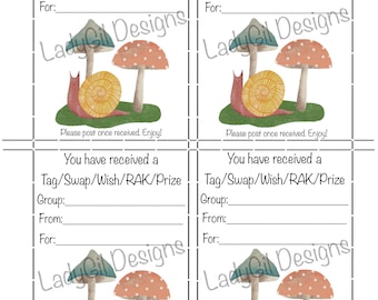 Happy Mail Swap Insert Tag/swap/wish/rak/prize Digital Download - Etsy