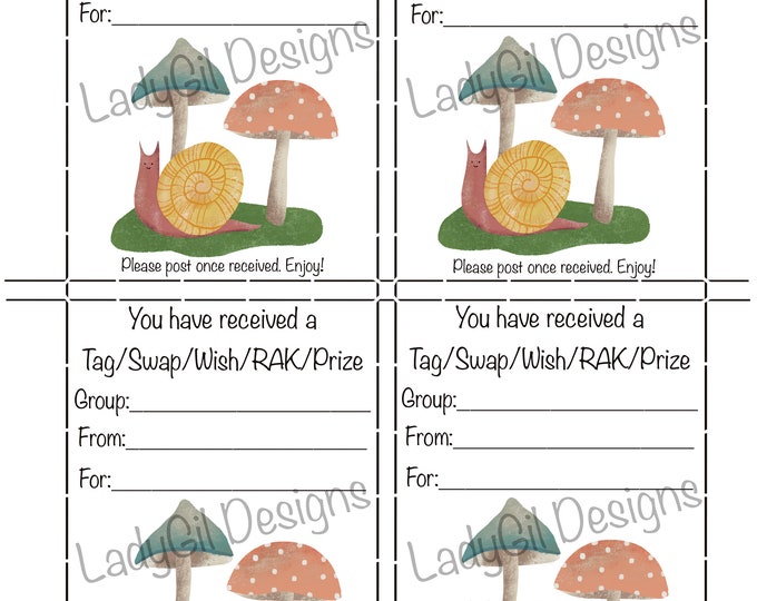 Happy Mail Swap Insert Tag/swap/wish/rak/prize Digital Download - Etsy