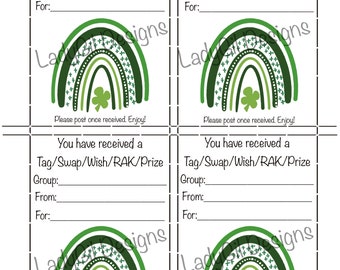 Happy Mail Swap Insert Tag/swap/wish/rak/prize Digital Download - Etsy