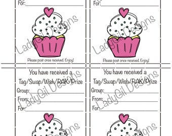 Happy Mail Swap Insert Tag/swap/wish/rak/prize Digital Download - Etsy