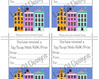 Happy Mail Swap Insert Tag/swap/wish/rak/prize/but First, Tea Digital ...