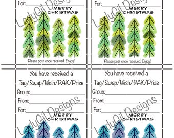 Happy Mail Swap Insert Tag/swap/wish/rak/prize Digital Download - Etsy