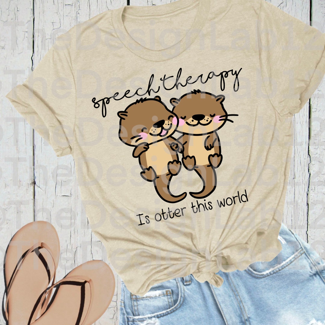 Speech Therapy Otter PNG 300 DPI - Etsy