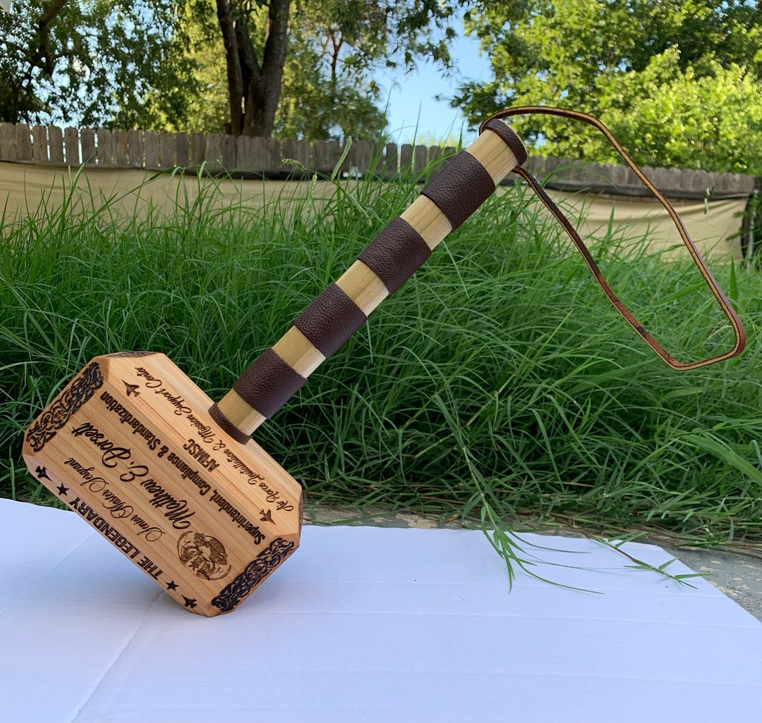 Custom Large Thor Hammer (mjölnir) - Customizable Gift for Military ...