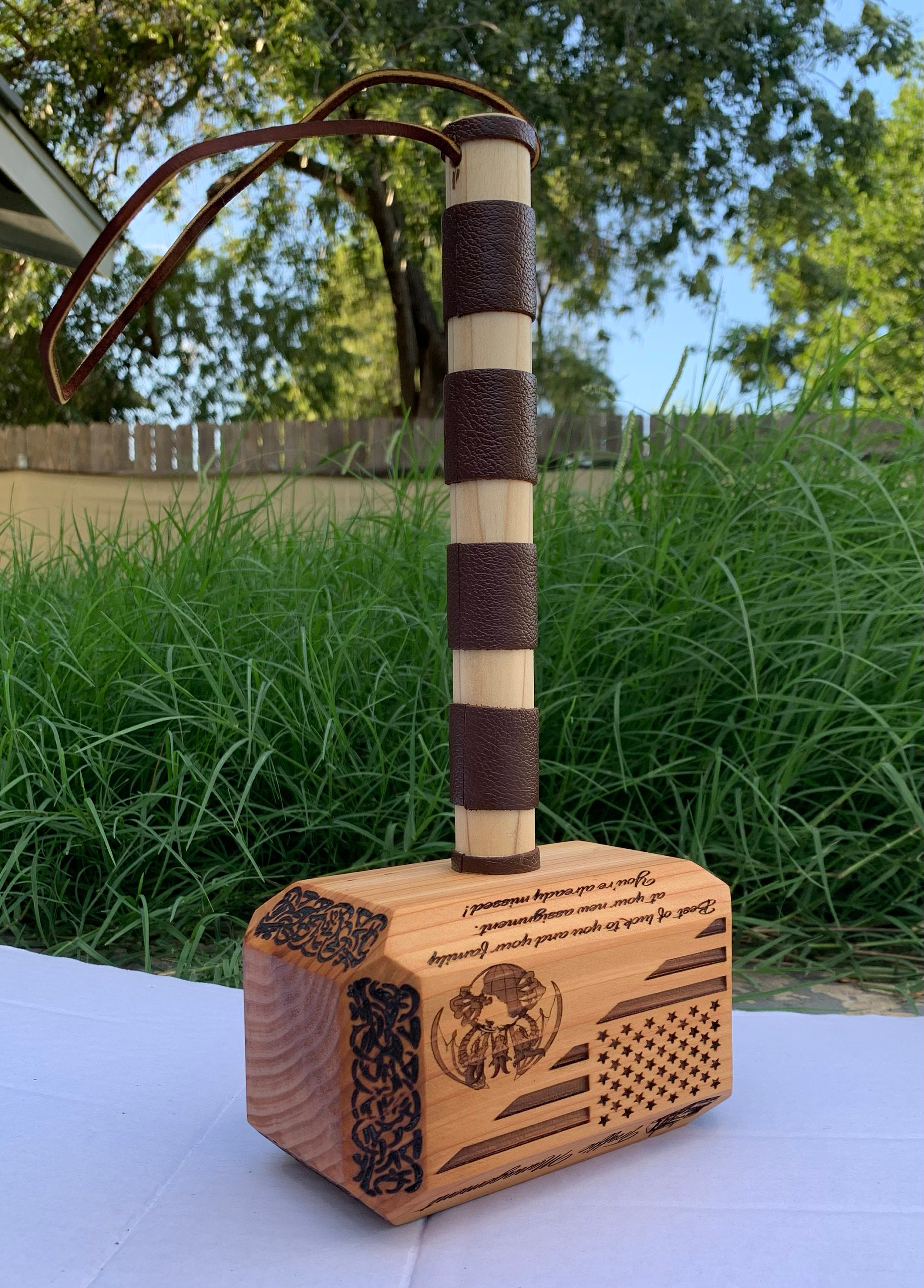 Custom Large Thor Hammer (mjölnir) - Customizable Gift for Military ...