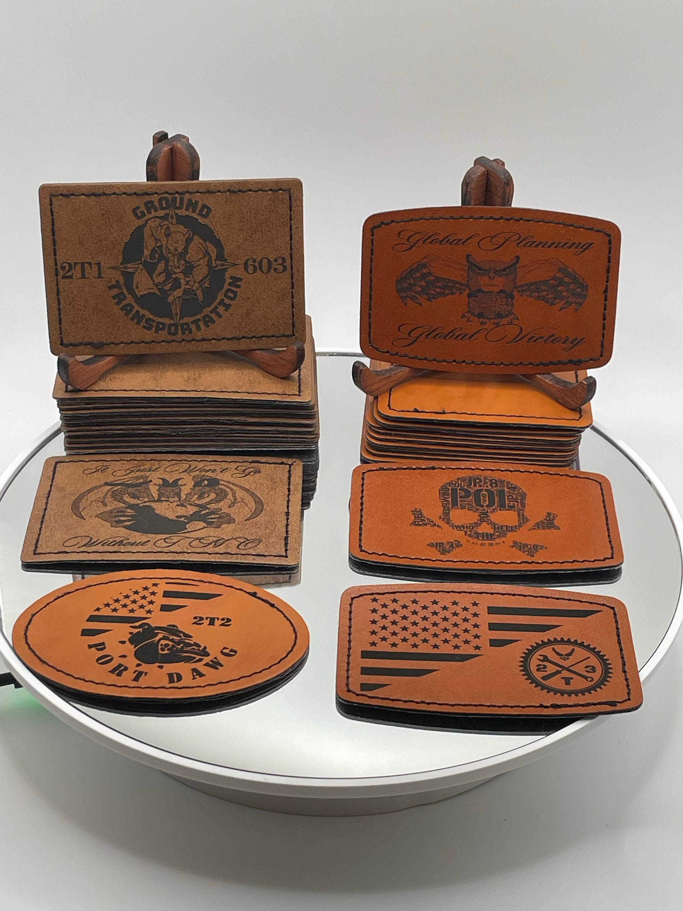 Leatherette Adhesive-backed Patches - Fishing, Military (USAF, Army ...