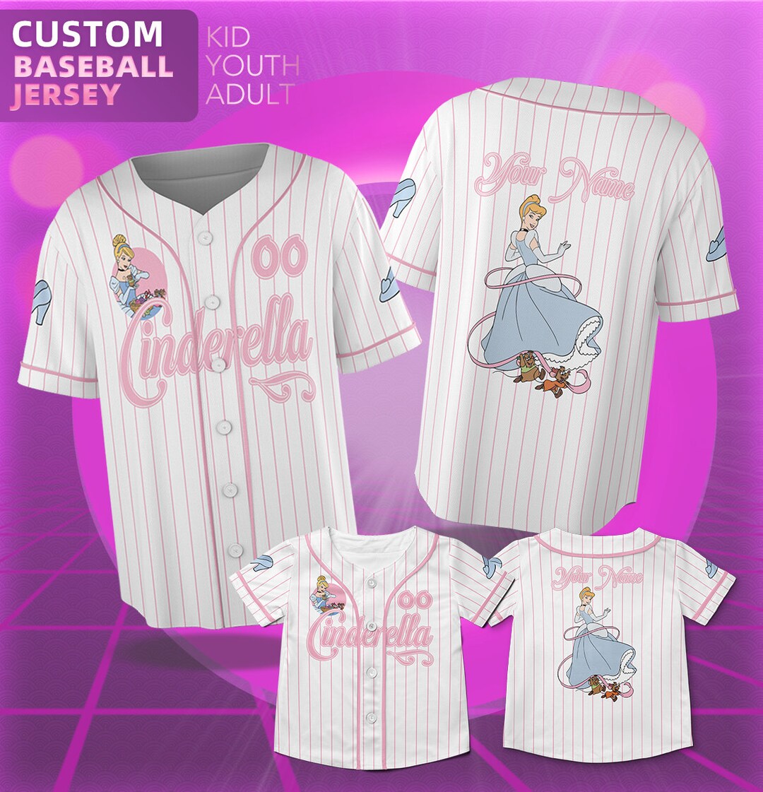 Custom Disney Cinderella Jersey, Cinderella Princess Shirt, Cinderella ...