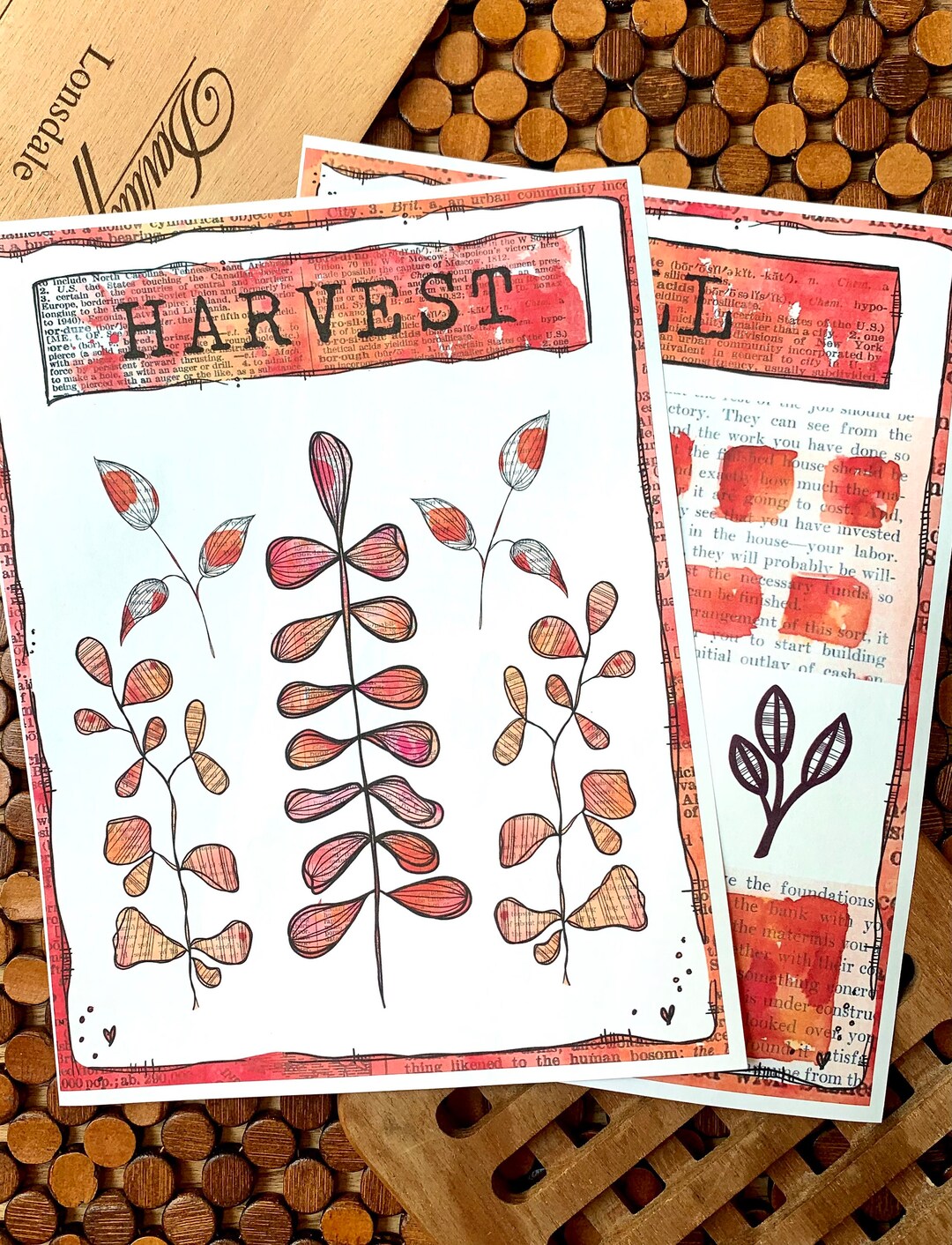 Fall Collage Printable, Mixed Media PDF, Fall Mixed Media Printable ...