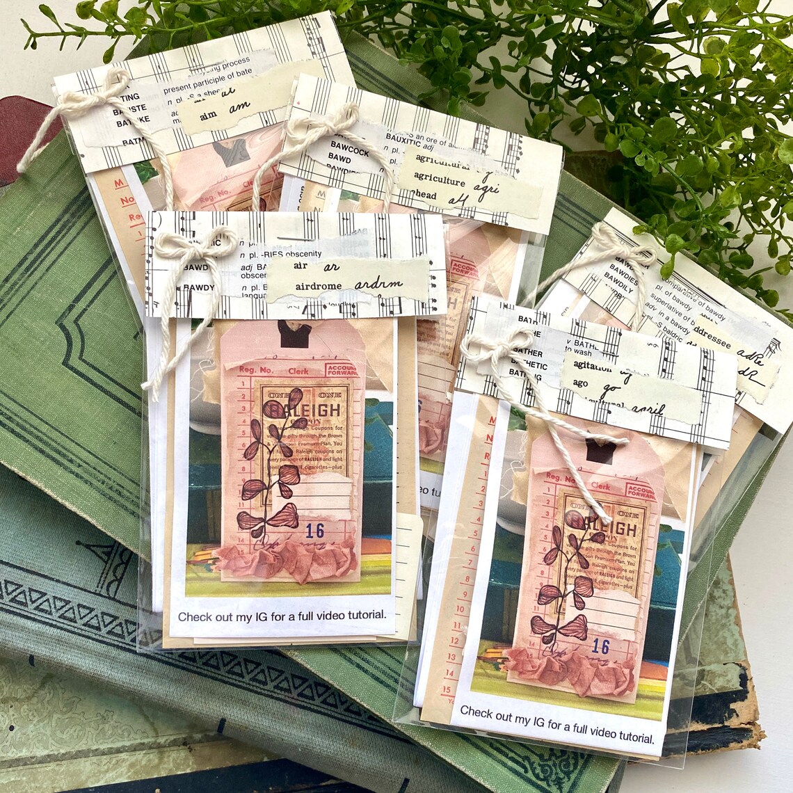 DIY Paper Tag Art Journal Tag Mixed Media Tag Junk Journal - Etsy