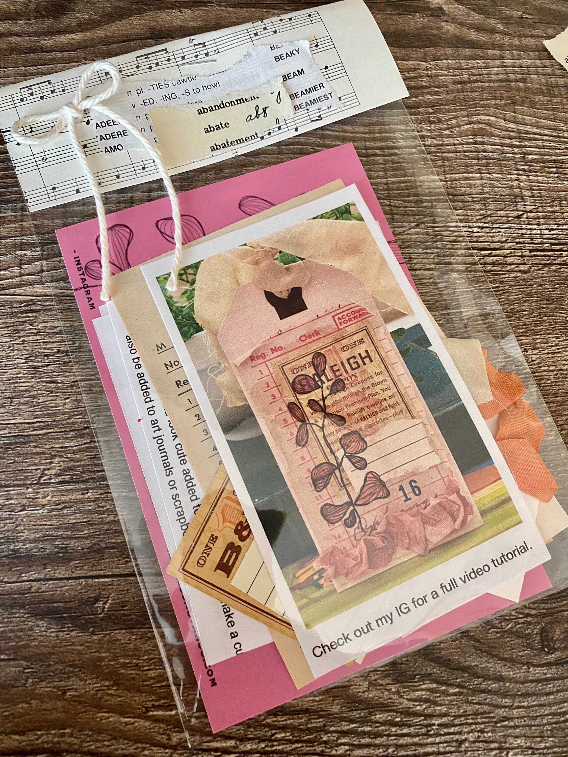DIY Paper Tag Art Journal Tag Mixed Media Tag Junk Journal - Etsy