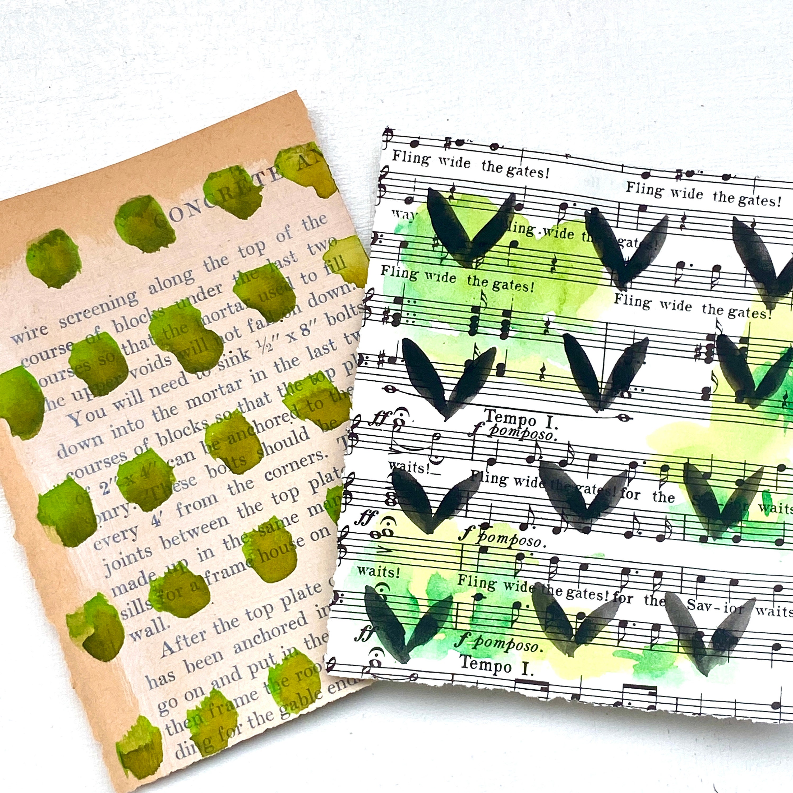 Painted Pattern Paper Collage Paper Mixed Media Kit Art - Etsy