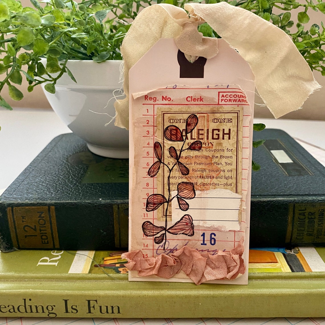 DIY Paper Tag Art Journal Tag Mixed Media Tag Junk Journal - Etsy
