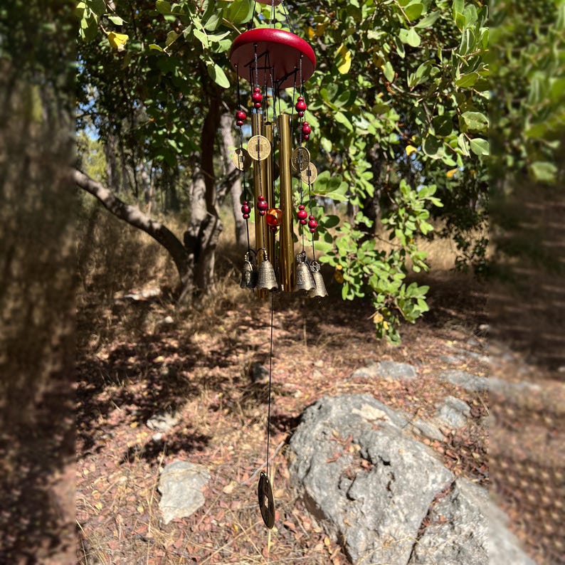 Elegant Japanese-style Large Metal Wind Chime | Exquisite Hanging ...
