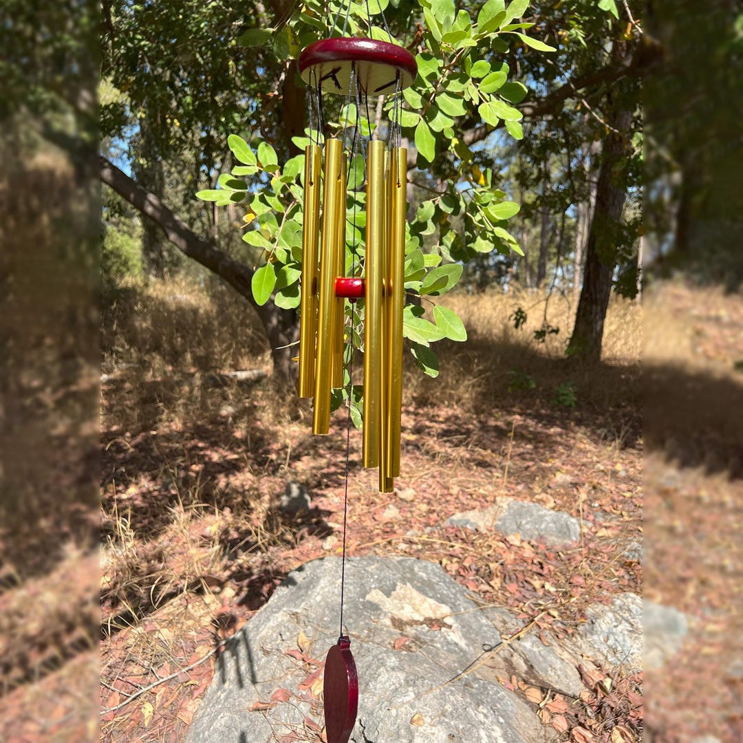 Enchanting Handmade Rotating Wind Chime - Large Beaded Garden Chimes ...