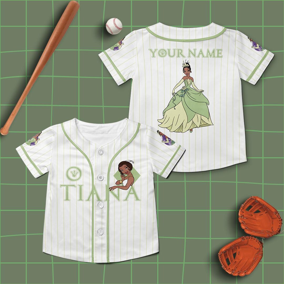Custom Tiana in the Princess and the Frog Baseball Jersey, Tiana ...