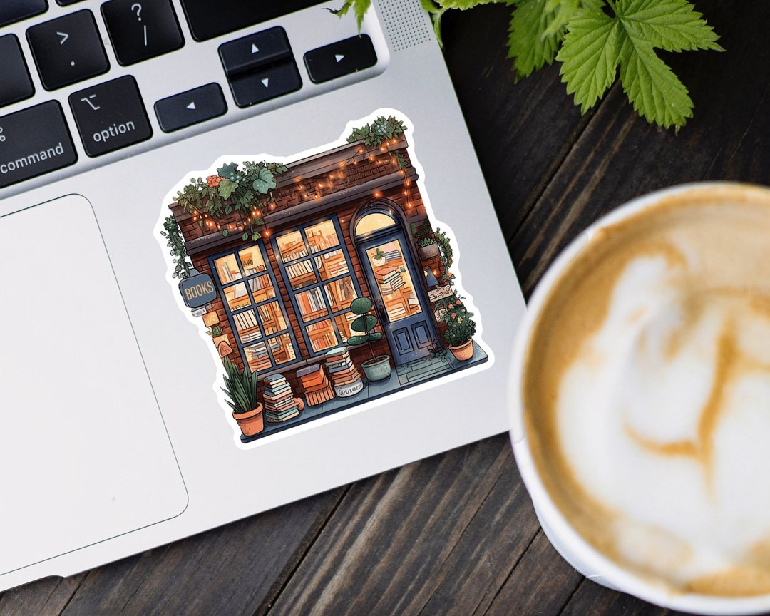Bookshop Sticker, Bookshelf Sticker, Book Sticker, Bookstore Sticker ...