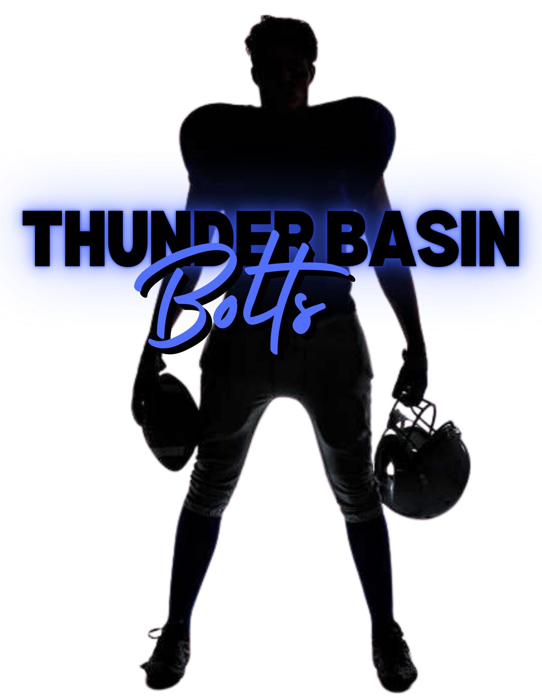 Thunder Basin High School Bolts Football Graphic Design | Custom T ...