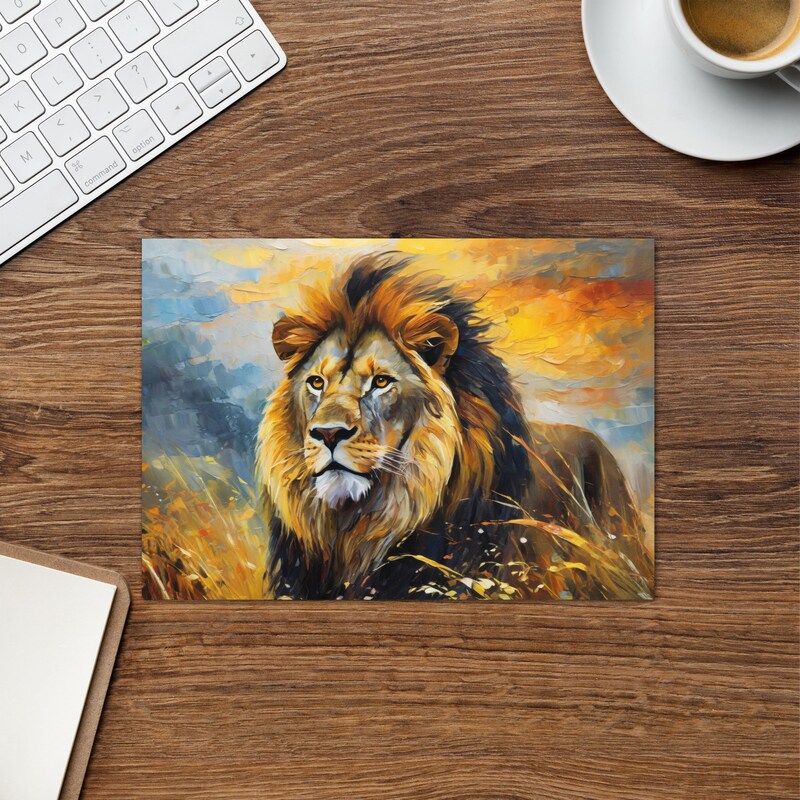 Lion Greeting Card - Etsy