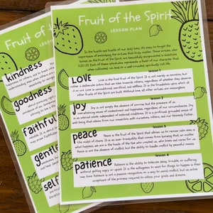 Fruit of the Spirit Game, Worksheets, Learning, School, Bible ...