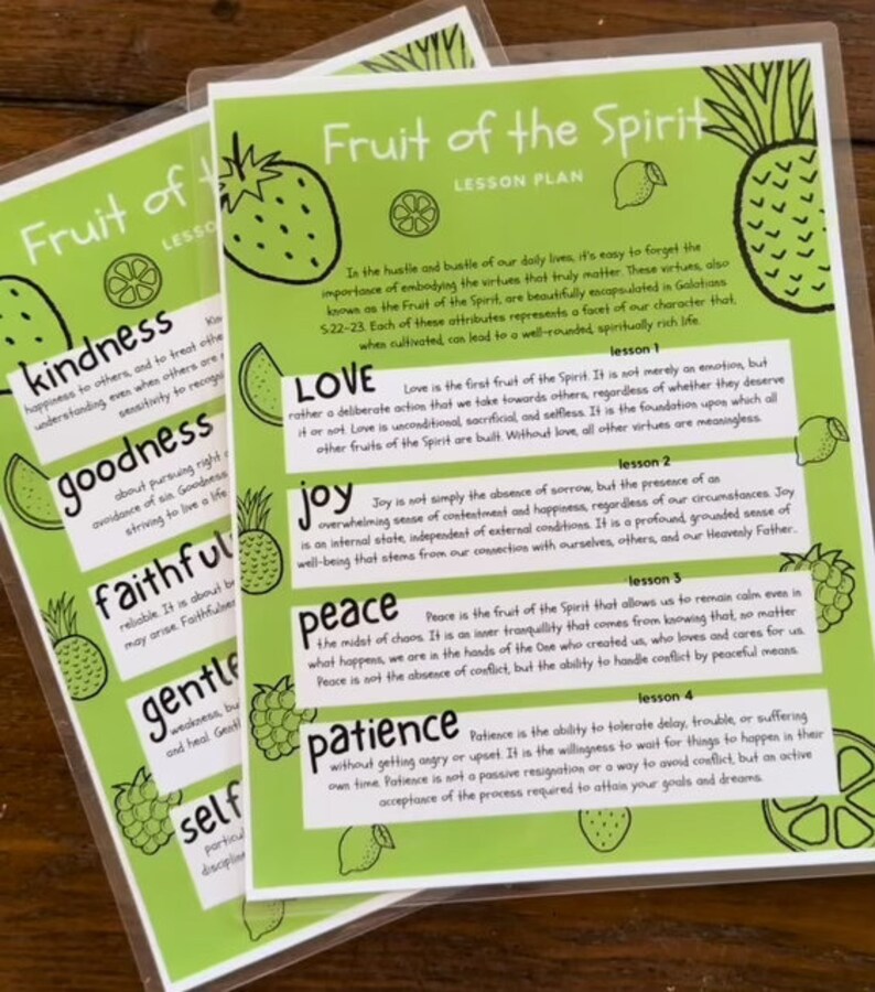 Fruit of the Spirit Game, Worksheets, Learning, School, Bible ...