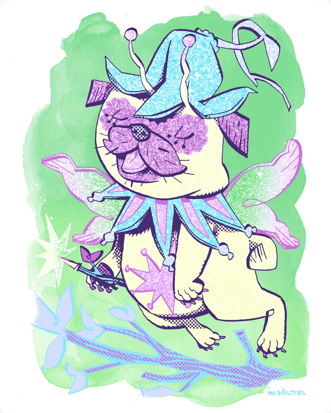 Pug Fairy – Art Print - Etsy