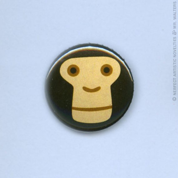 Chimpanzee Face 1 Pin-back Button - Etsy