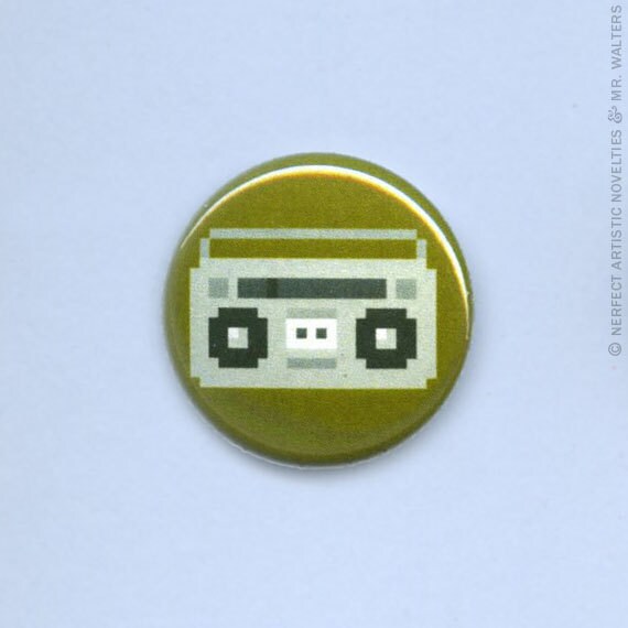 8-bit Boombox 1 Pin-back Button - Etsy
